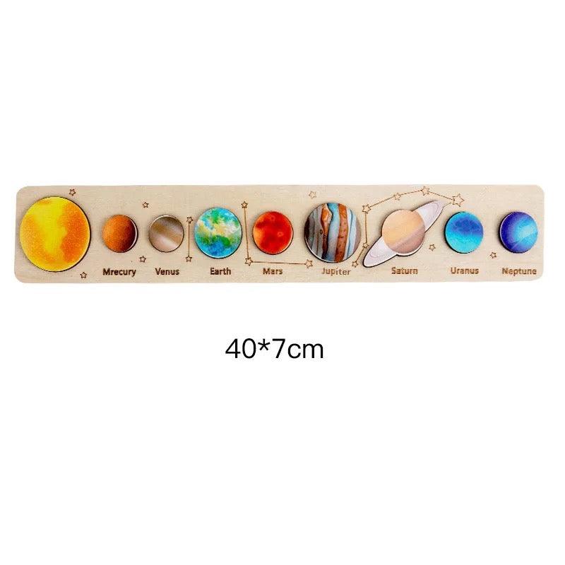 Solar System Wooden Puzzle | Montessori Toys – Melli's Kids
