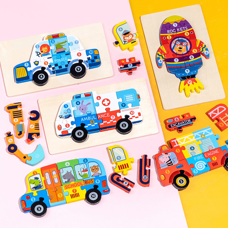 Wooden Educational Puzzles | Vehicles | Wooden jigsaw puzzles – Melli's ...